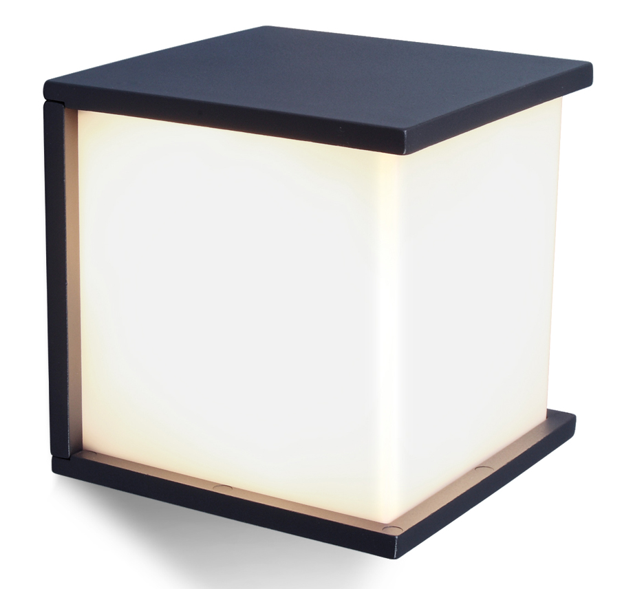 Lutec Box Cube LED Exterior Wall Light Fixture