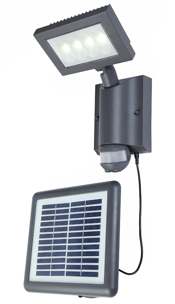 Lutec Nevada 4W LED Solar Security Lights With Motion Sensor