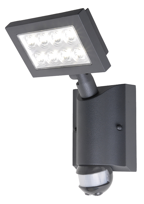 Lutec Nevada Outdoor LED Security Spotlights With PIR Motion Sensor